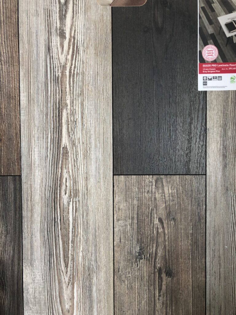 Egger Pro European 12mm Laminate Gray Sorgono Pine 7.6” – Maple Flooring